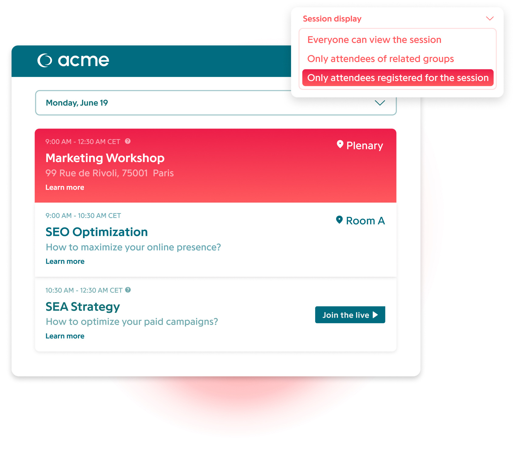 Customize Your Event Agenda with Eventdrive